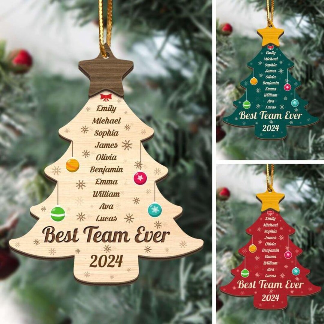 Coworker Ornament, Best Team Ever, 2024 Christmas Tree Decor, Gift for ...