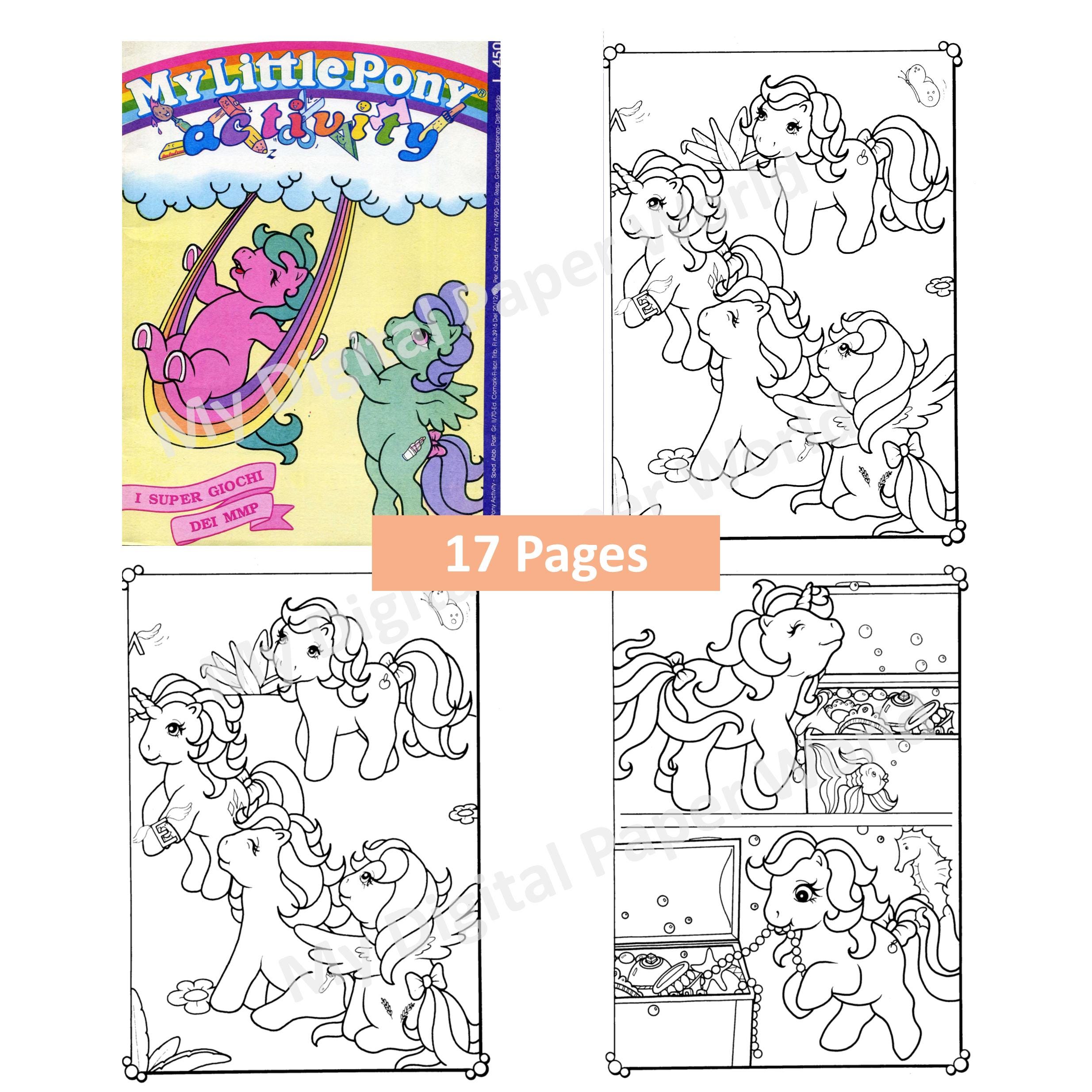 My Little Pony Coloring Book, MLP Vintage Book to Color, Instant ...
