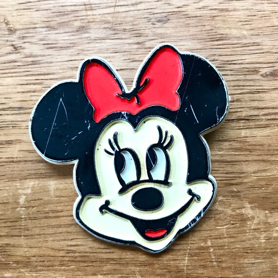 Minnie Mouse Vintage Disney Pin Retro Plastic Disneyland Etsy