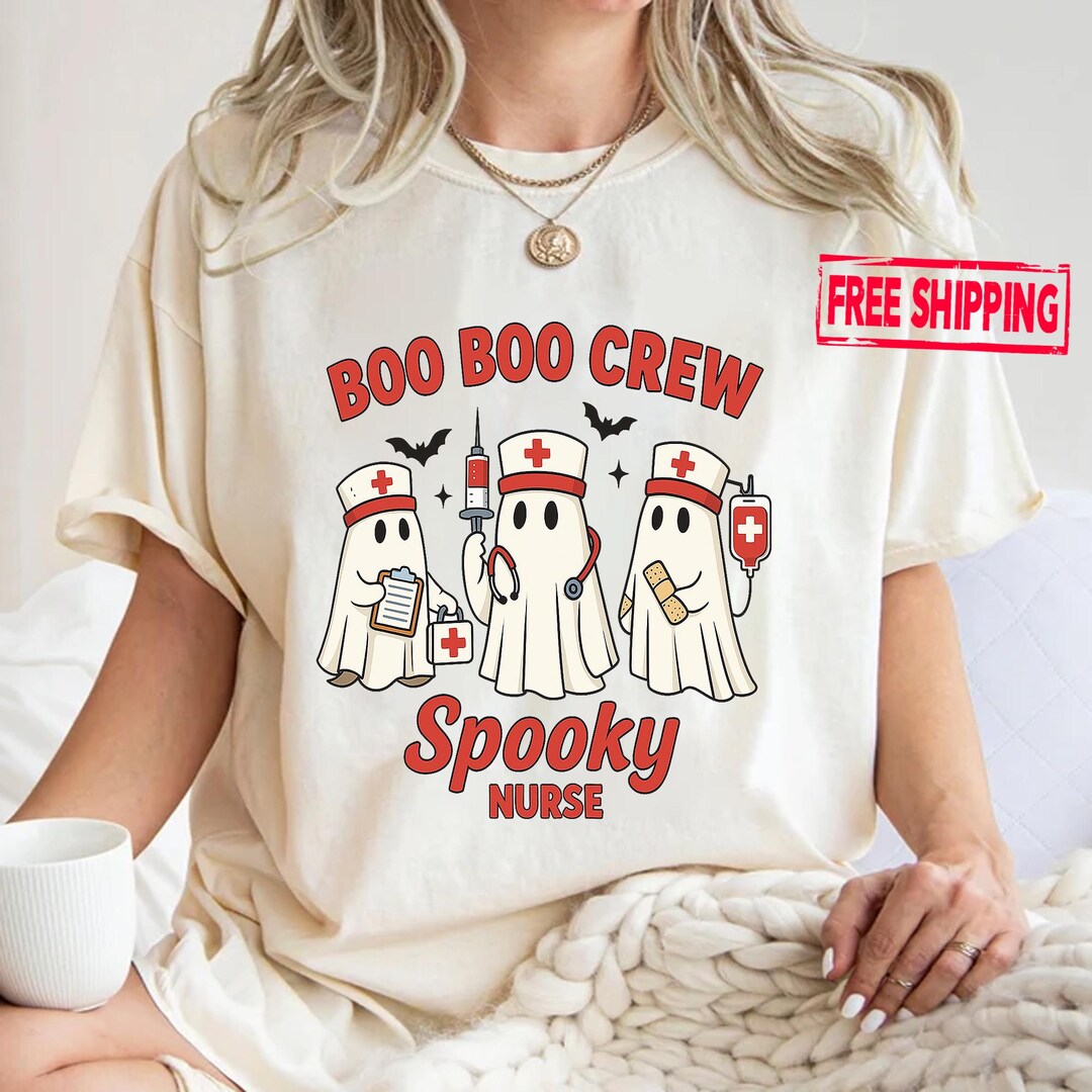Spooky Season Nurse Shirt: Halloween Boo Boo Crew Fall Tee - Etsy