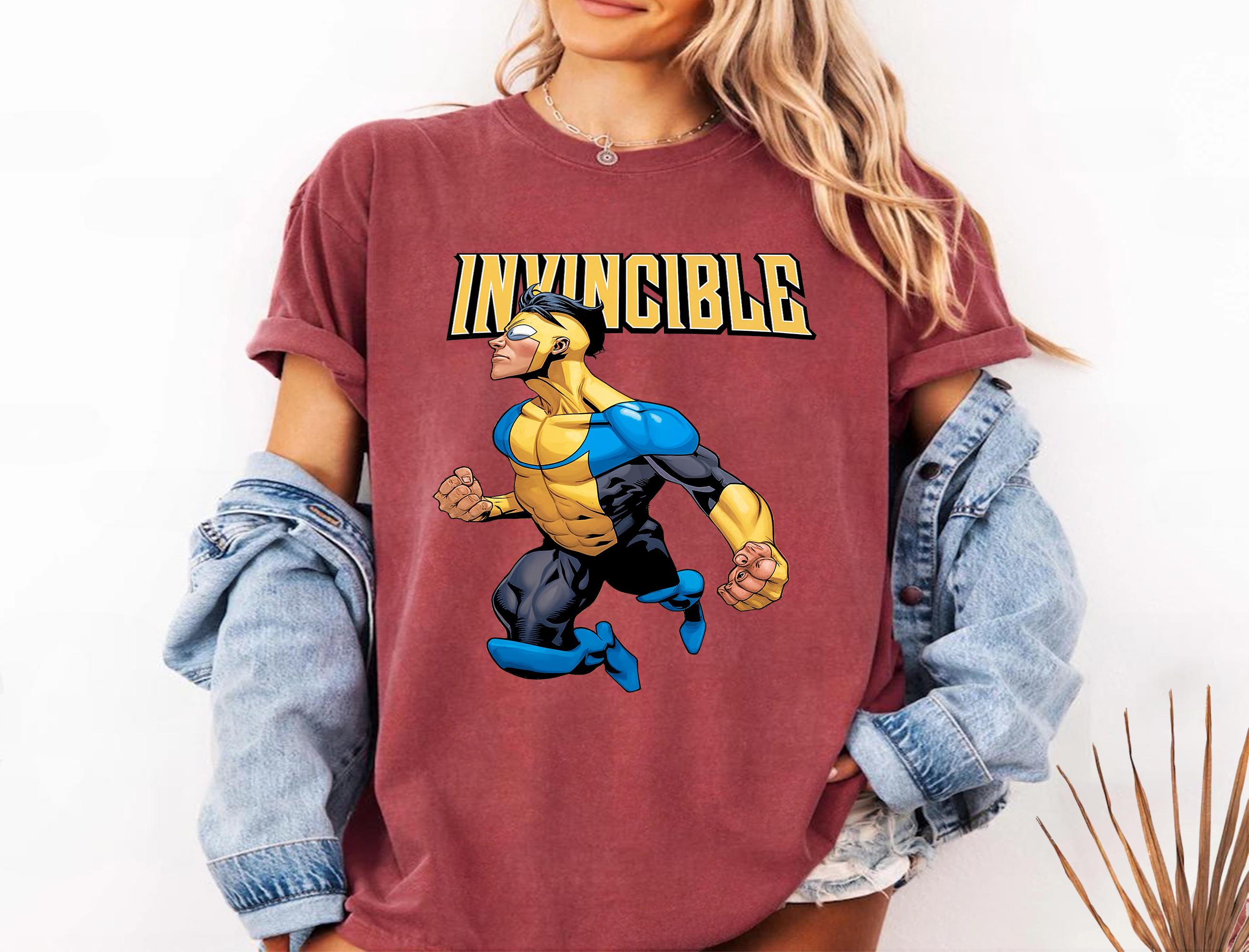 Retro Invincible Superhero Graphic Tee - Unisex Comic Book Fan Shirt - Etsy