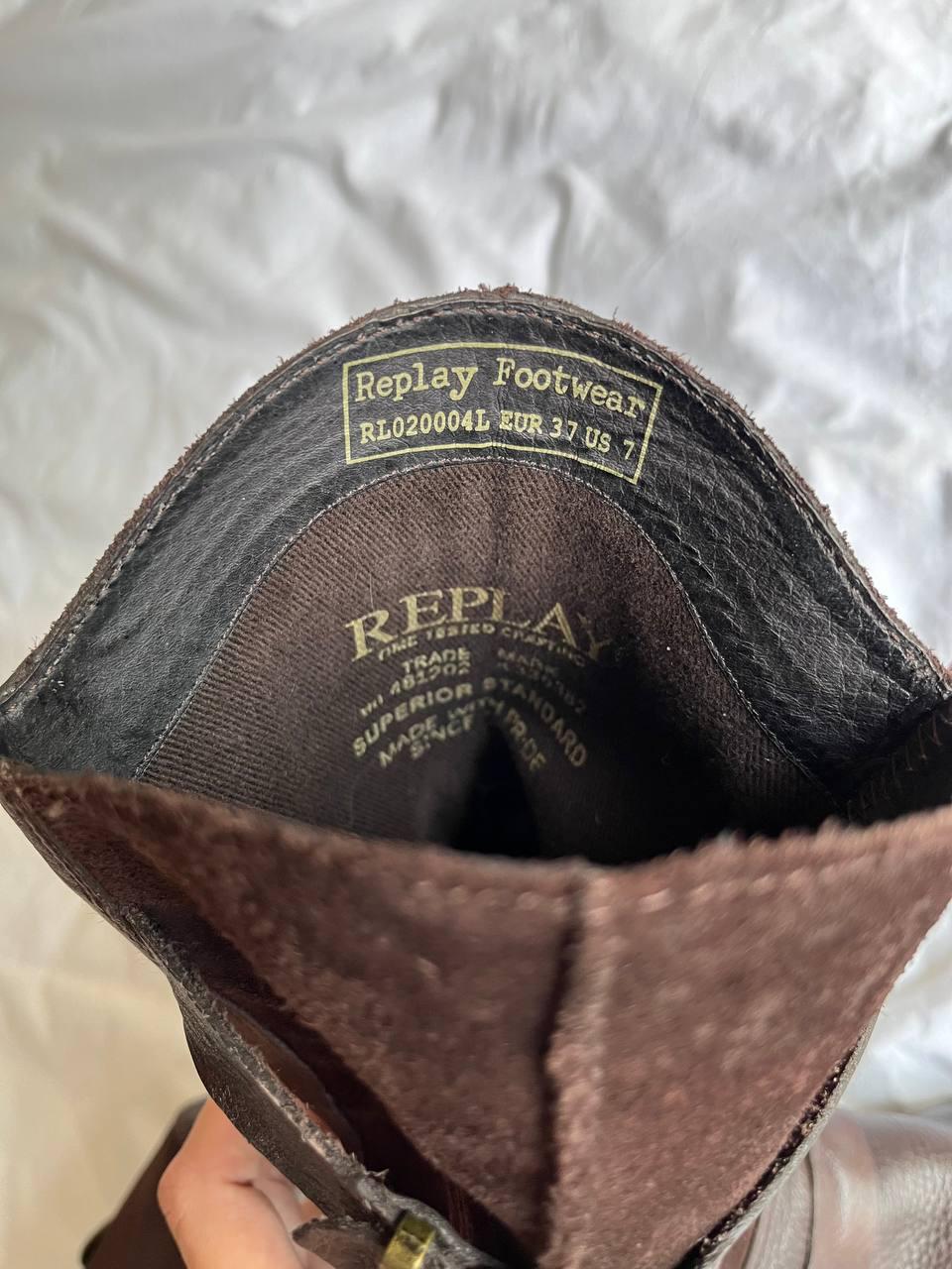 Replay Vintage Brown Leather and Suede Mid-calf Riding Autumn/winter ...