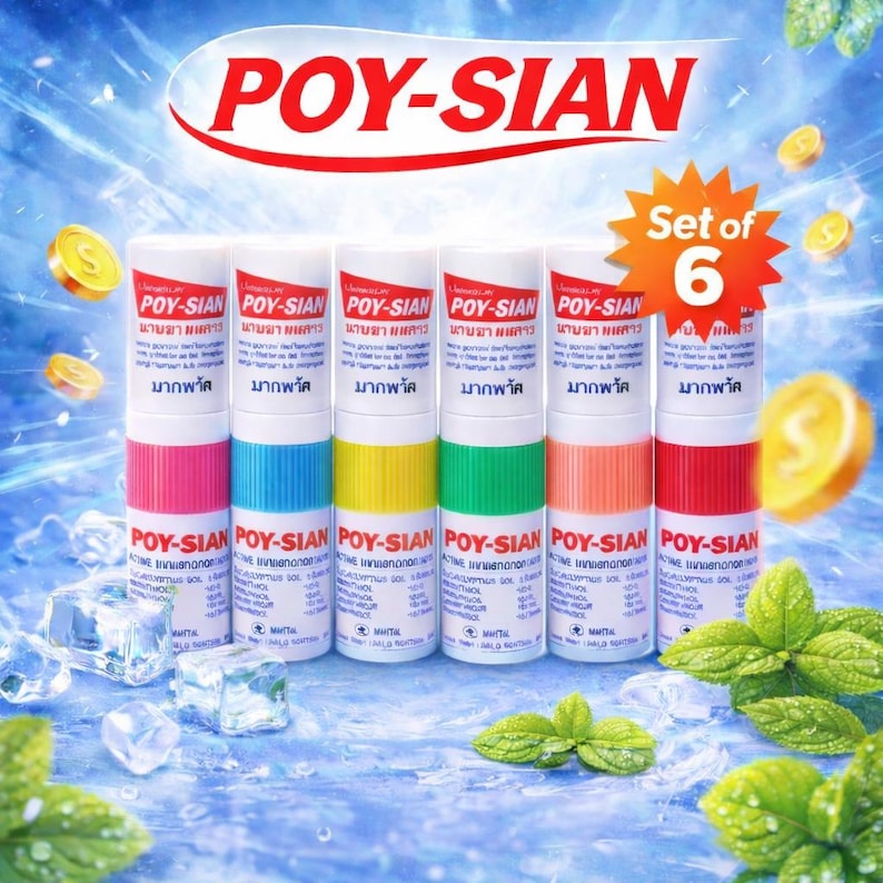 Poy Sian Mark II Nasal Inhaler –thai Herbal Aromatherapy Stick ...