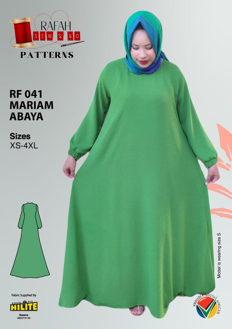 RF041 - Mariam Abaya Sewing Pattern - Etsy