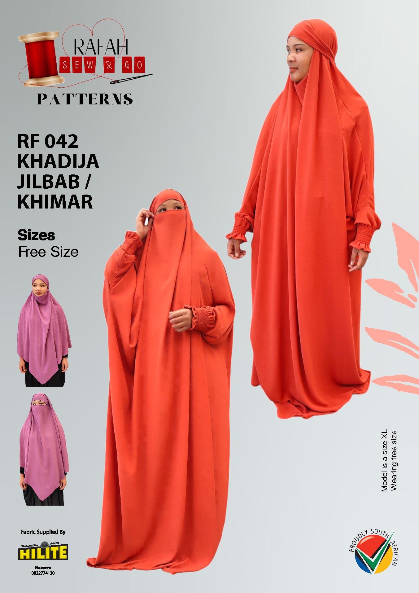 RF042 - Khadija Jilbab / Khimar Sewing Pattern - Etsy