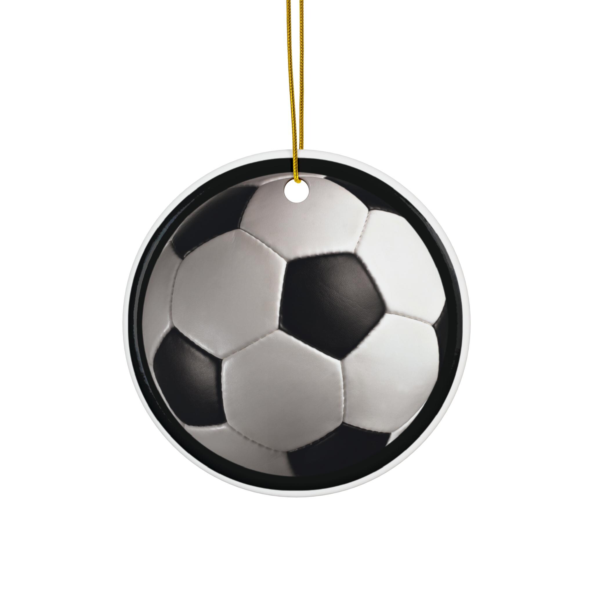 Ceramic Soccer Ball Ornament - Etsy