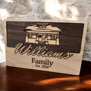 CUSTOM Family Home and Name Sign, Custom Layered Laser Cut & Engraved ...
