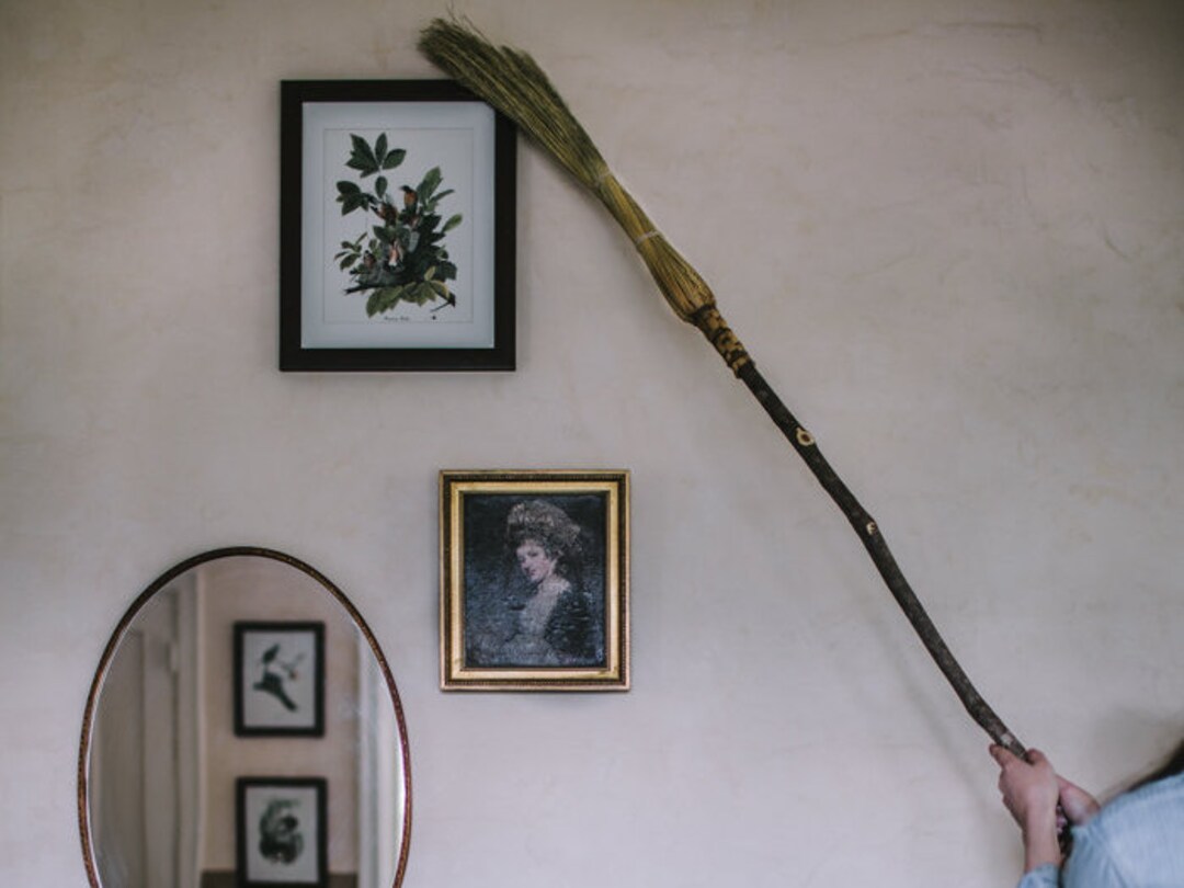 Magic Cobweb Broom Handcrafted Besom Sweep Away the Spiders Natural ...