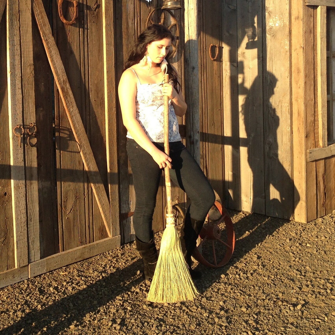 Kitchen Broom in Natural, Black, Rust or Mixed Broomcorn. Elevate Your ...