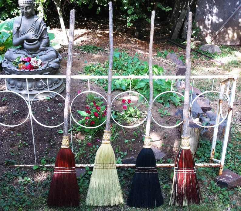 Handmade Kitchen Broom, Natural Broomcorn, Sustainable Hardwood - Etsy