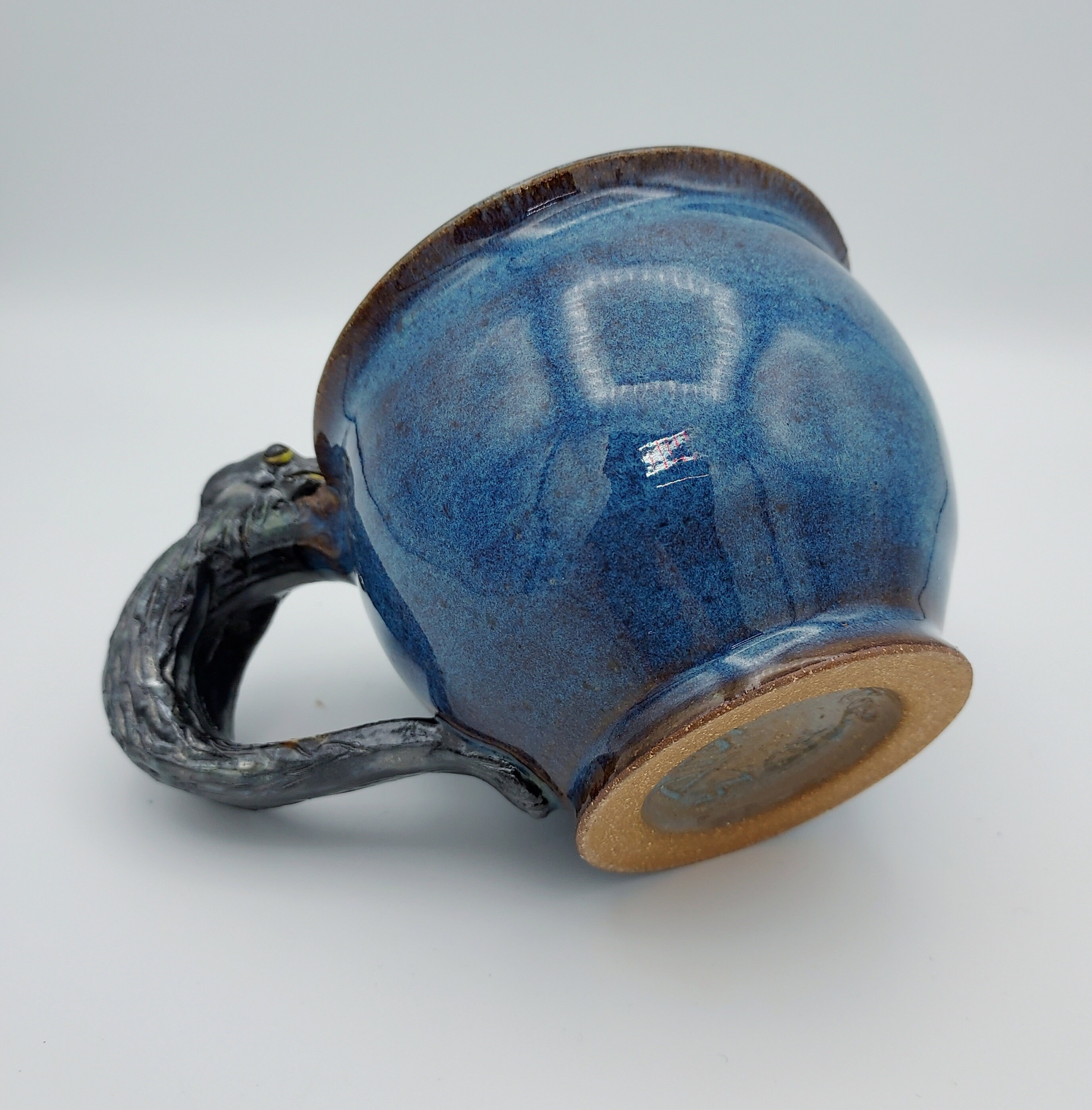 Raven Ceramic Mug in Metallic Blues and Black - Etsy