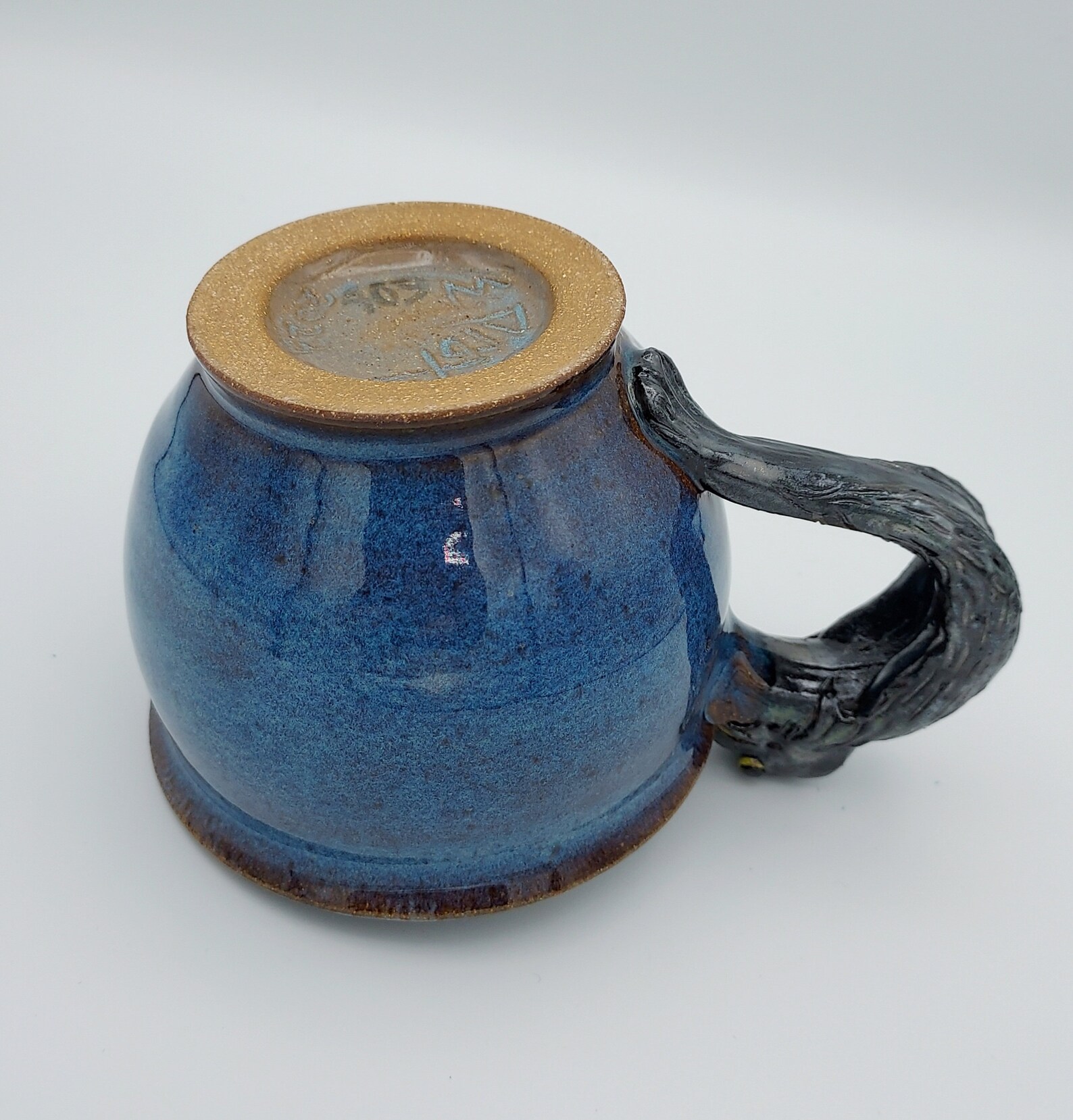 Raven Ceramic Mug in Metallic Blues and Black - Etsy