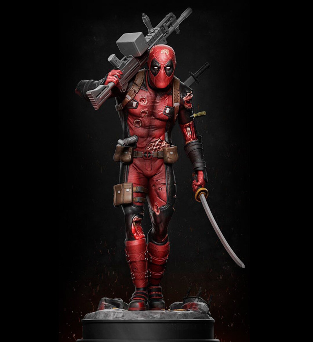 3d STL Model for 3d Printers Deadpool Pose - Etsy