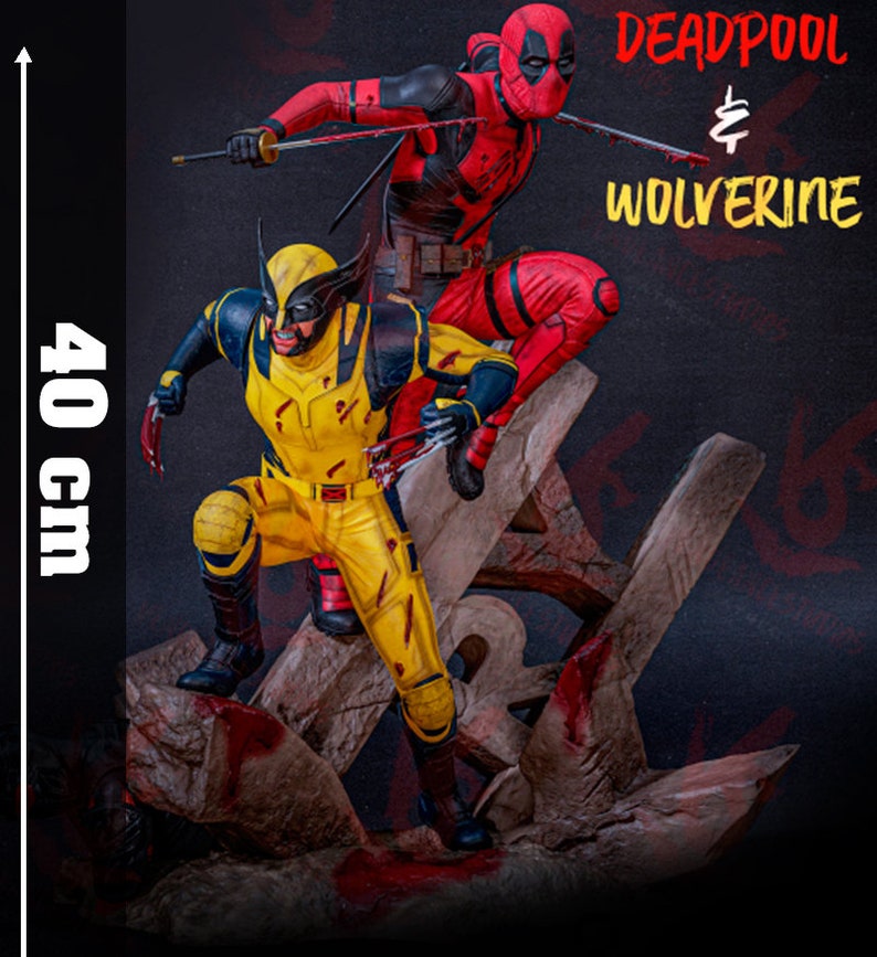 3d STL Model for 3d Printers Deadpool Vs Wolverine - Etsy Australia
