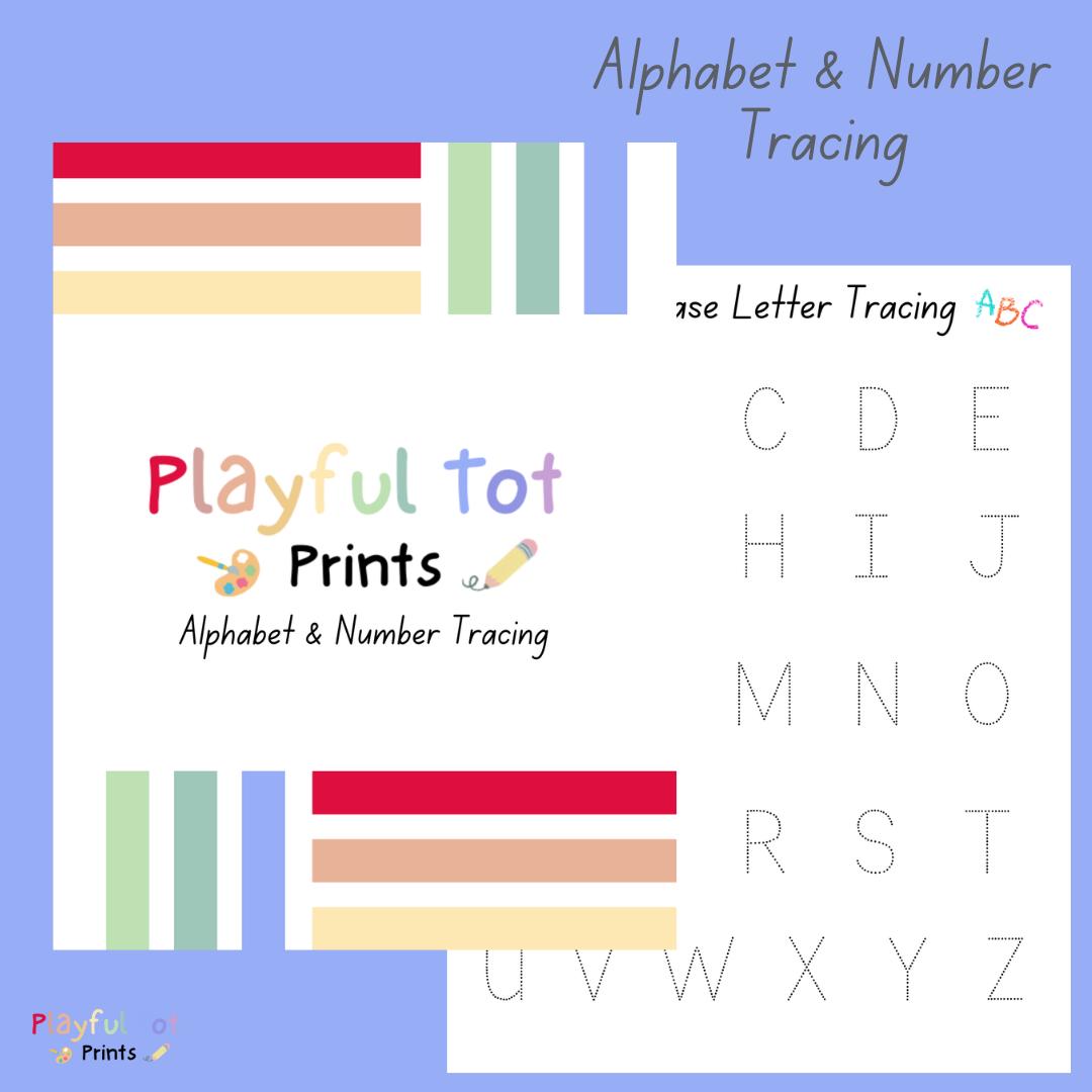 Alphabet & Number Tracing Printable | Letter Number Writing Resource ...