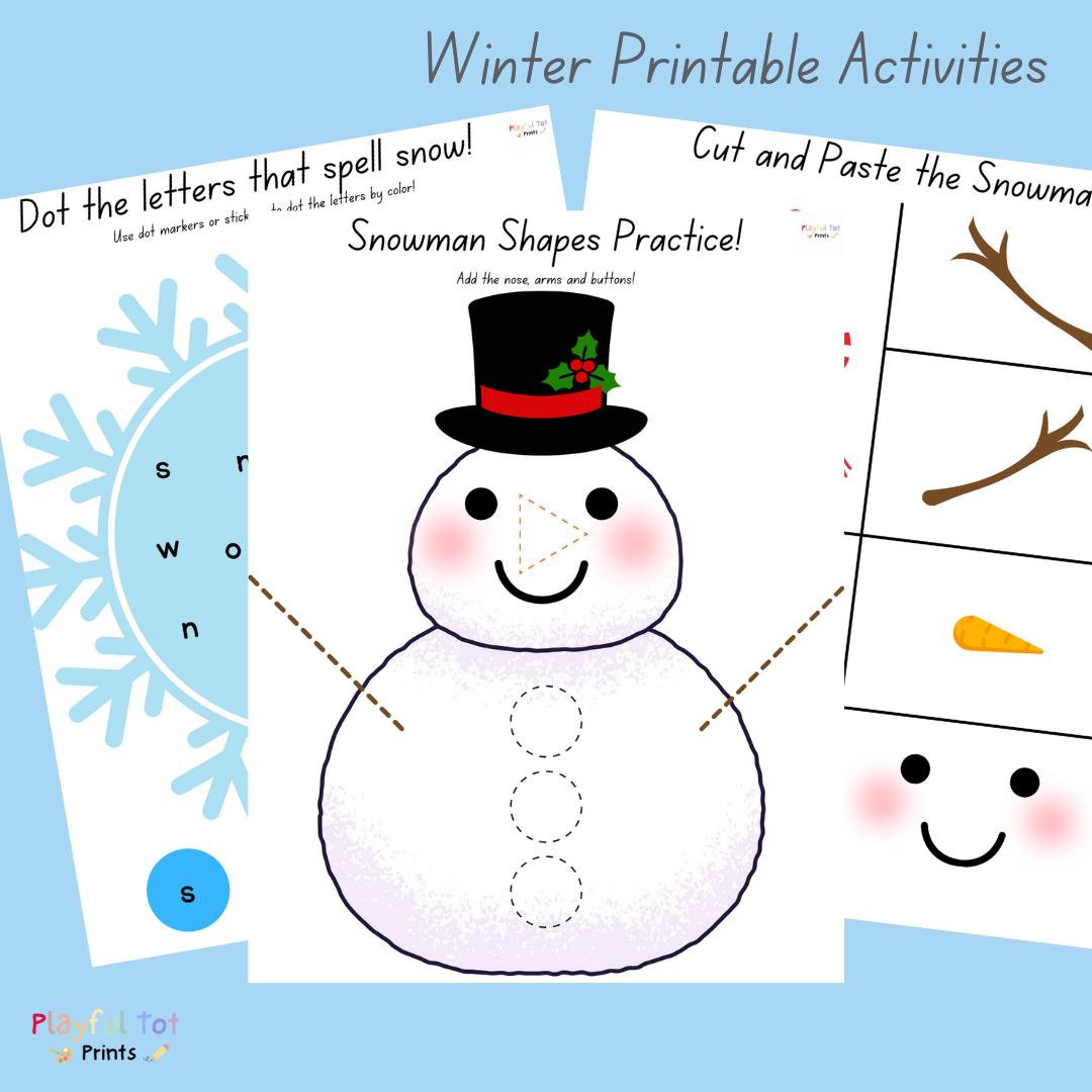 Winter Printable Activities - Etsy
