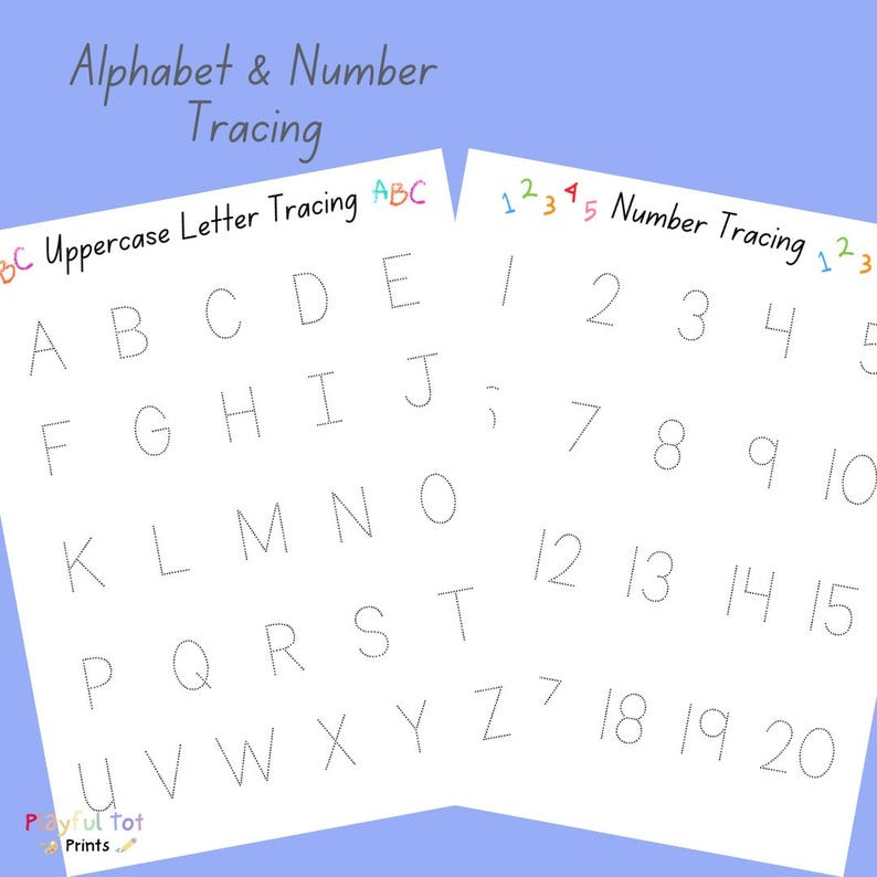 Alphabet & Number Tracing Printable | Letter Number Writing Resource ...