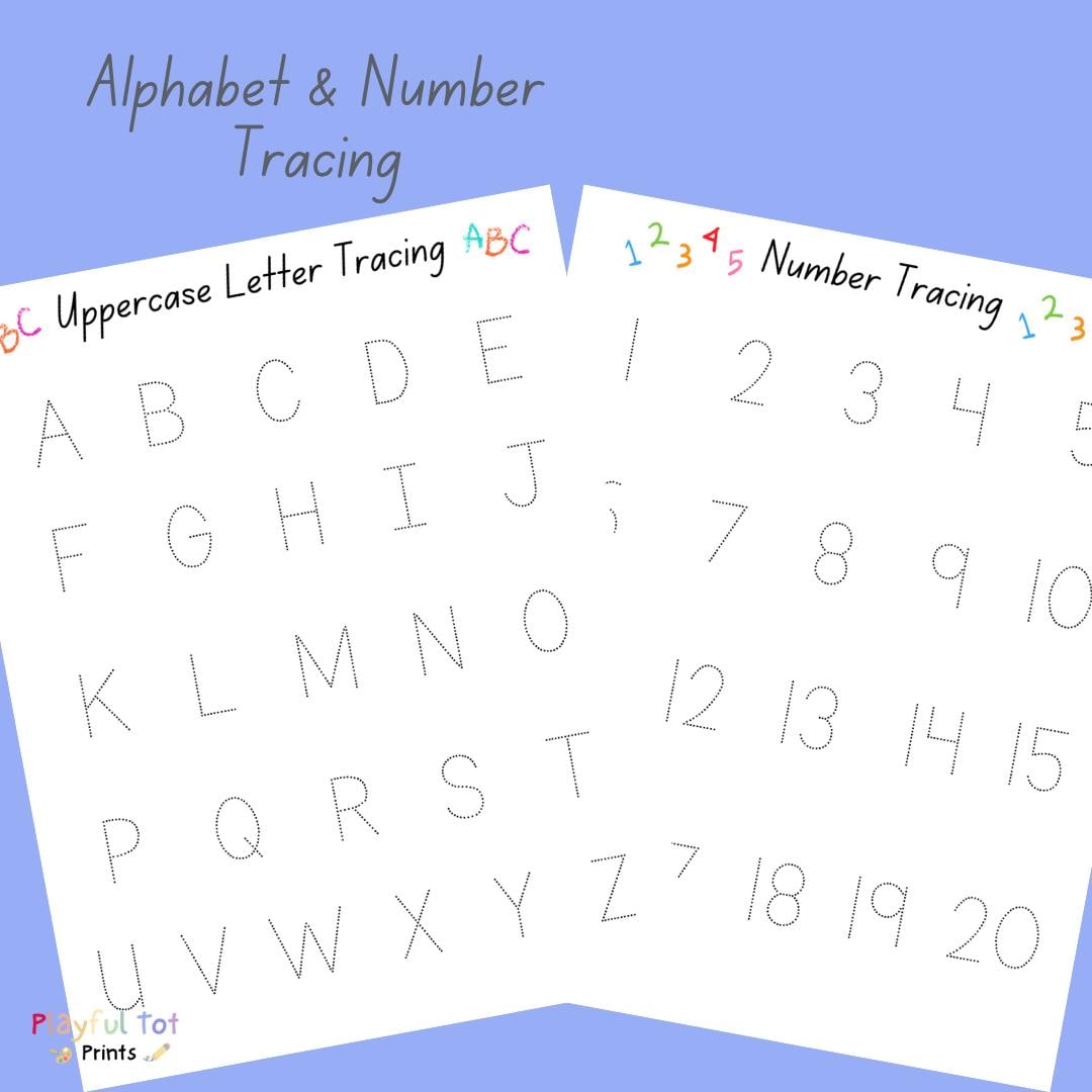 Alphabet & Number Tracing Printable | Letter Number Writing Resource ...