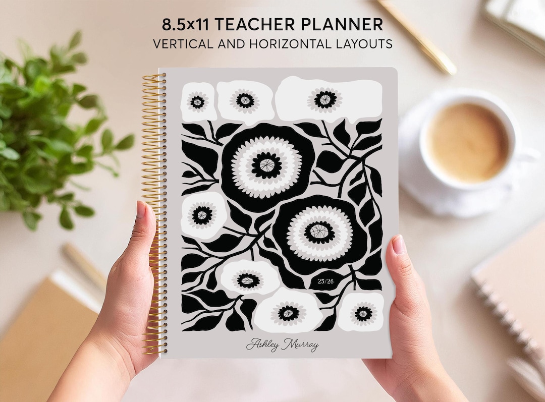 2025 TEACHER PLANNER - Vertical or Horizontal Teacher Planner 8.5x11 ...