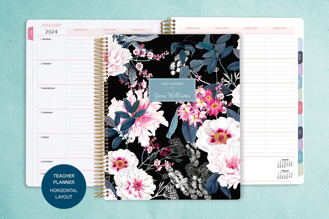 Teacher Planner 8.5x11 2024-2025 Lesson Plan Calendar Weekly Teacher ...