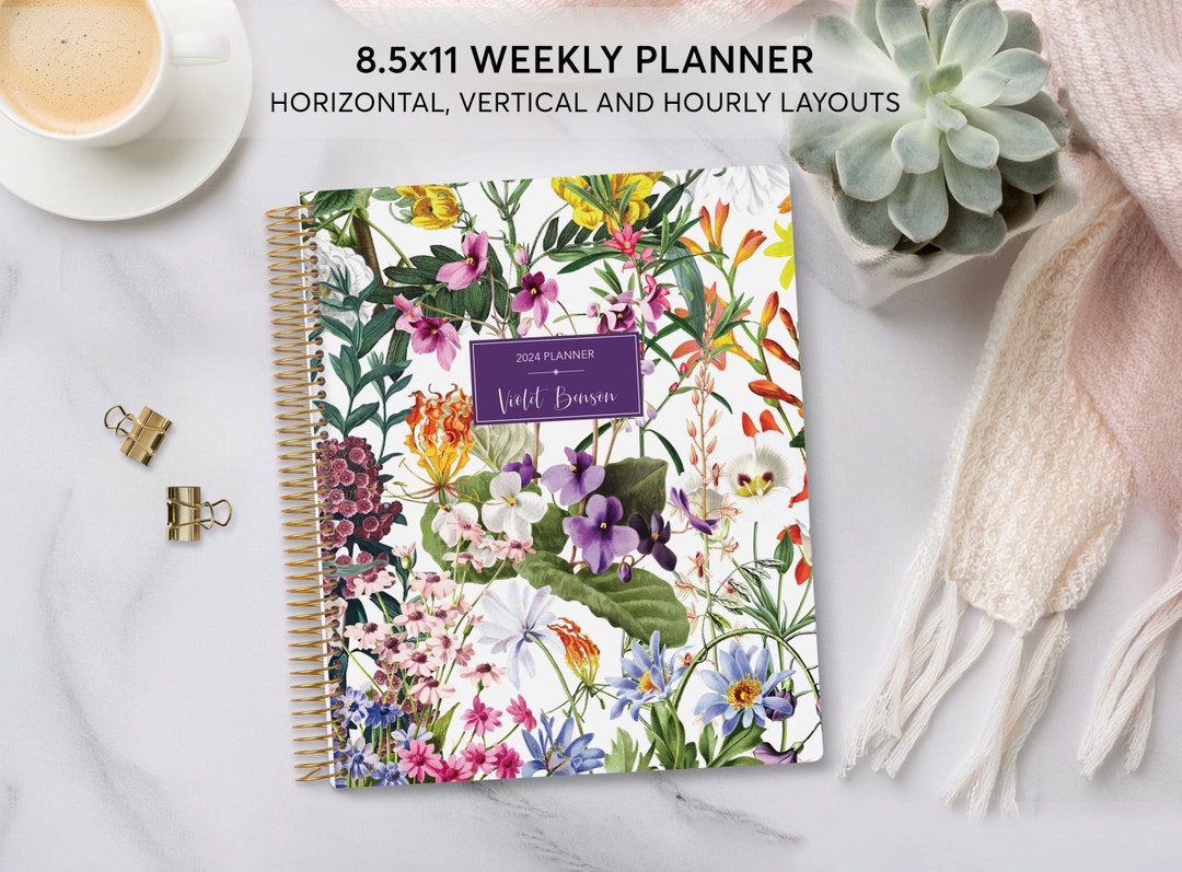 8.5x11 Weekly Planner 2026 2027 - Custom Start Month - 12 Month ...