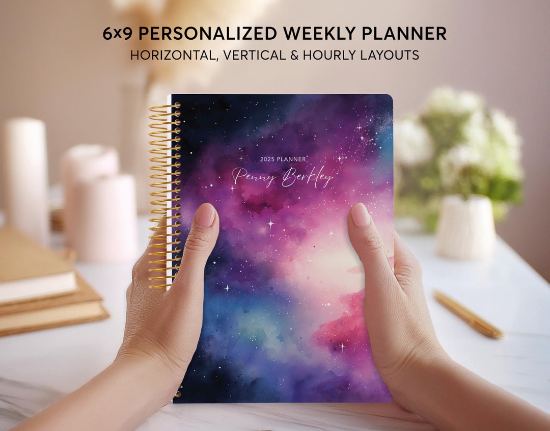 Personalized Weekly Planner 2026 - 12 Month Calendar - 6x9 Weekly ...
