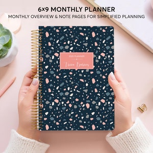 MONTHLY PLANNER Notebook 2023 Personalized 6x9 Planner No Weekly View ...