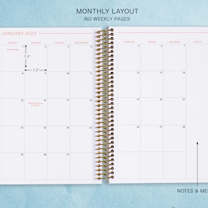 MONTHLY PLANNER Notebook Personalized 6x9 Planner 2023 - Etsy