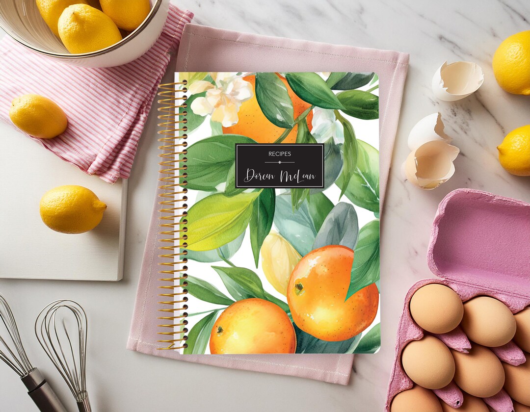 PERSONALIZED RECIPE BOOK | Custom Cookbook | Family Recipes | Blank ...