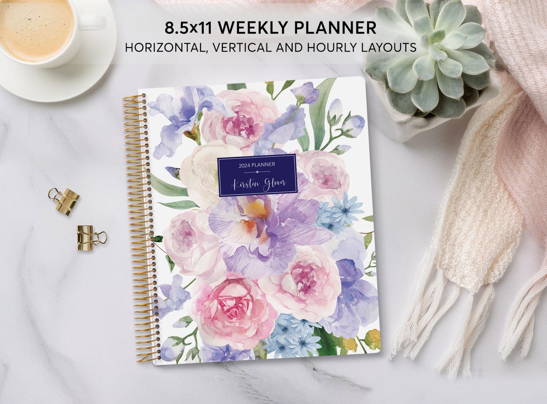 8.5x11 Weekly Planner 2024 2025 Choose Your Start Month 12 Month ...