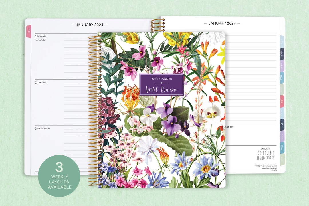 8.5x11 Weekly Planner 2024 2025 Choose Your Start Month 12 Month ...