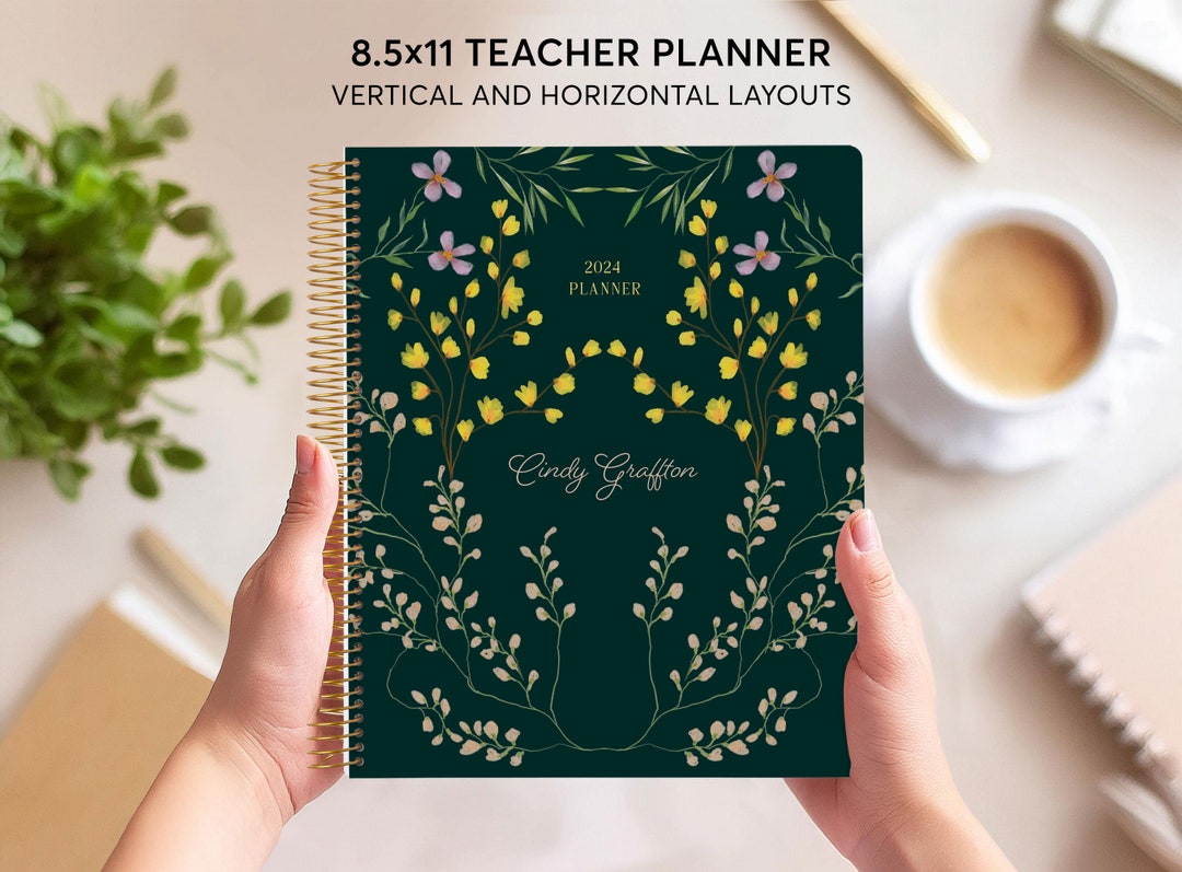 Teacher Planner 8.5x11 2024-2025 Lesson Plan Calendar Weekly Teacher ...