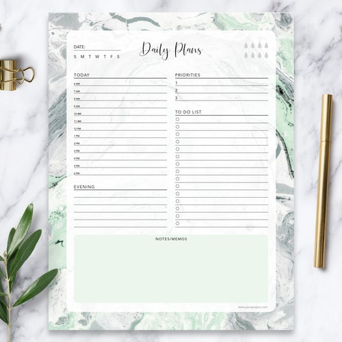 Daily Planner Notepad Personalized Notepad Organization to | Etsy