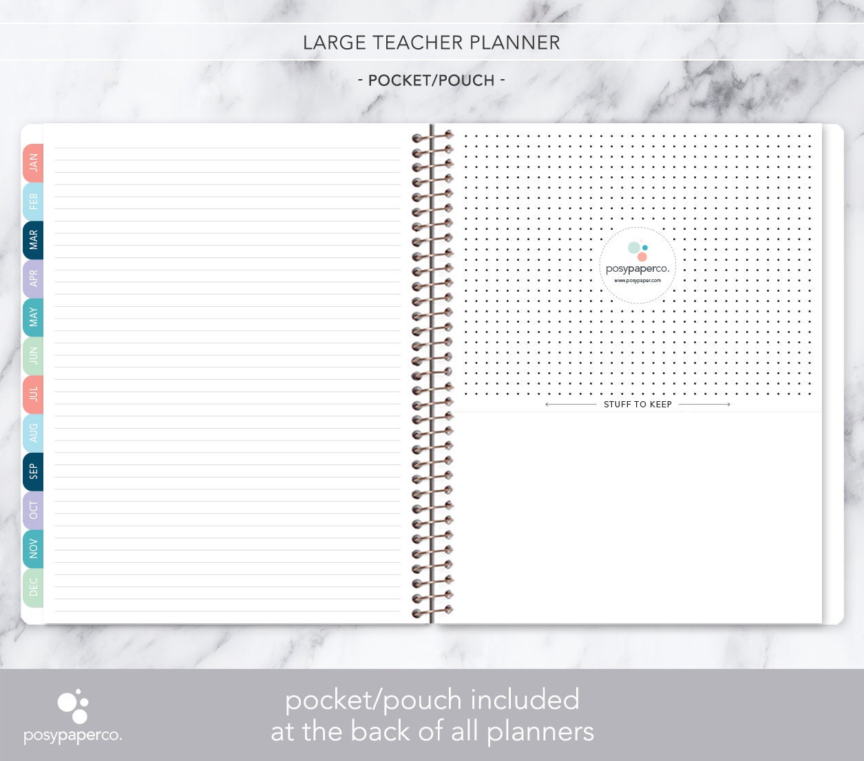 VERTICAL TEACHER PLANNER Teacher Planner 8.5x11 2022-2023 - Etsy