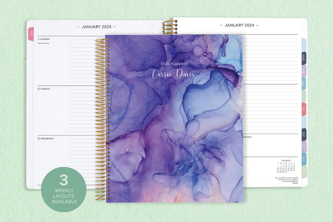 8.5x11 Weekly Planner 2024 2025 Choose Your Start Month 12 Month ...