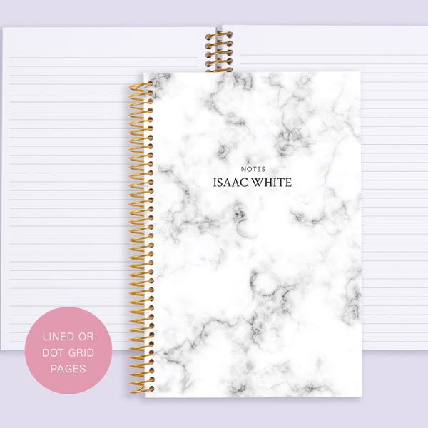 Marble Notebook - Etsy