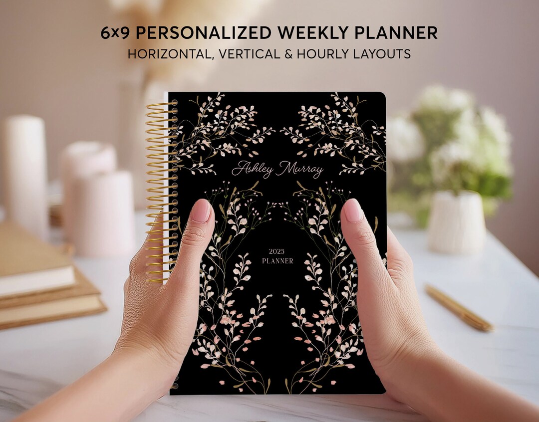 Personalized Planner 2026 - 12 Month Calendar - 6x9 Weekly Planner 2025 ...