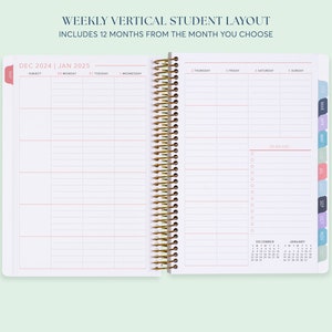STUDENT PLANNER 6x9 2025-2026 Calendar - Personalized Weekly Academic ...