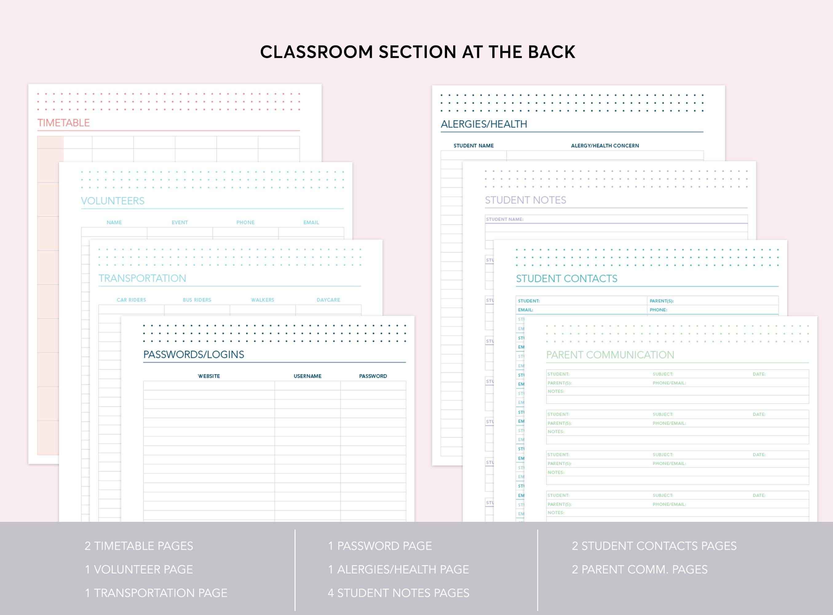 TEACHER PLANNER 2026-2027 - Vertical or Horizontal Layout 8.5x11 ...