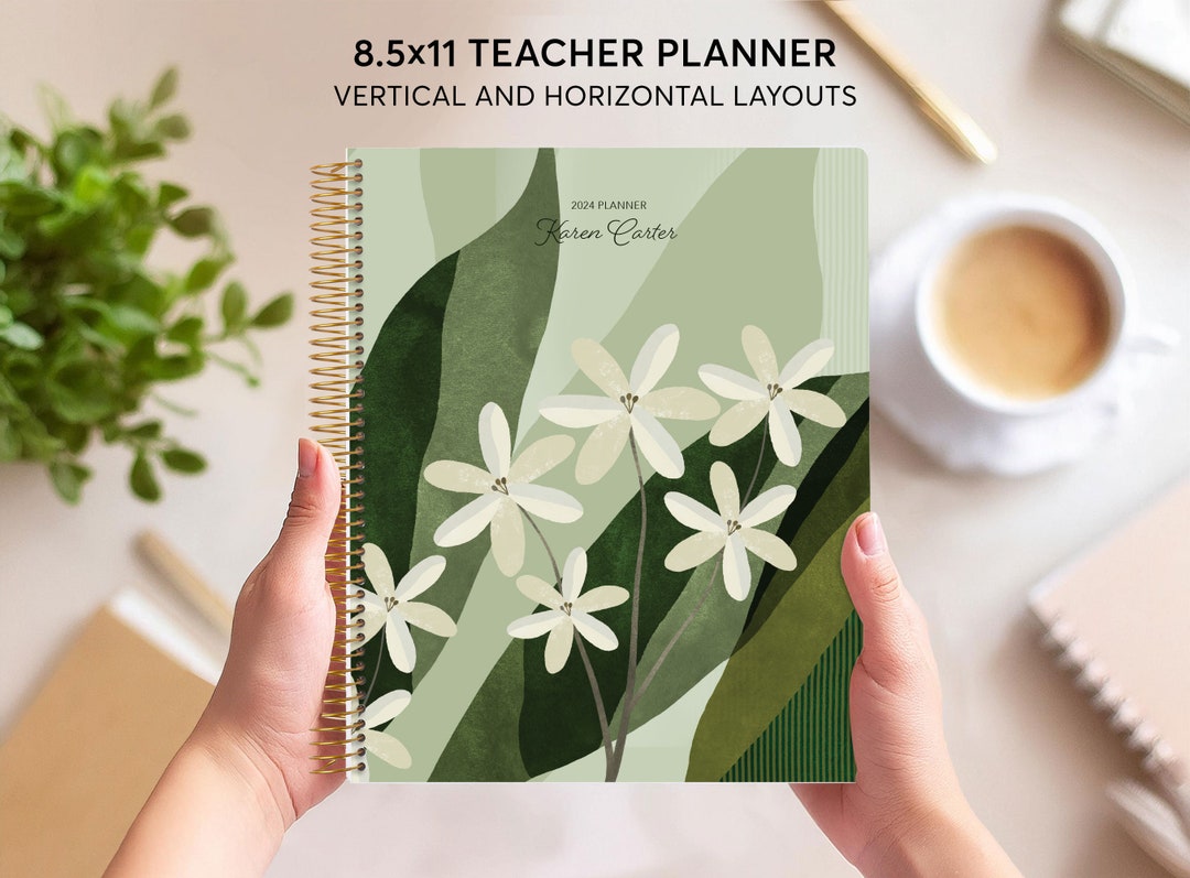 2025 TEACHER PLANNER - Vertical or Horizontal Teacher Planner 8.5x11 ...