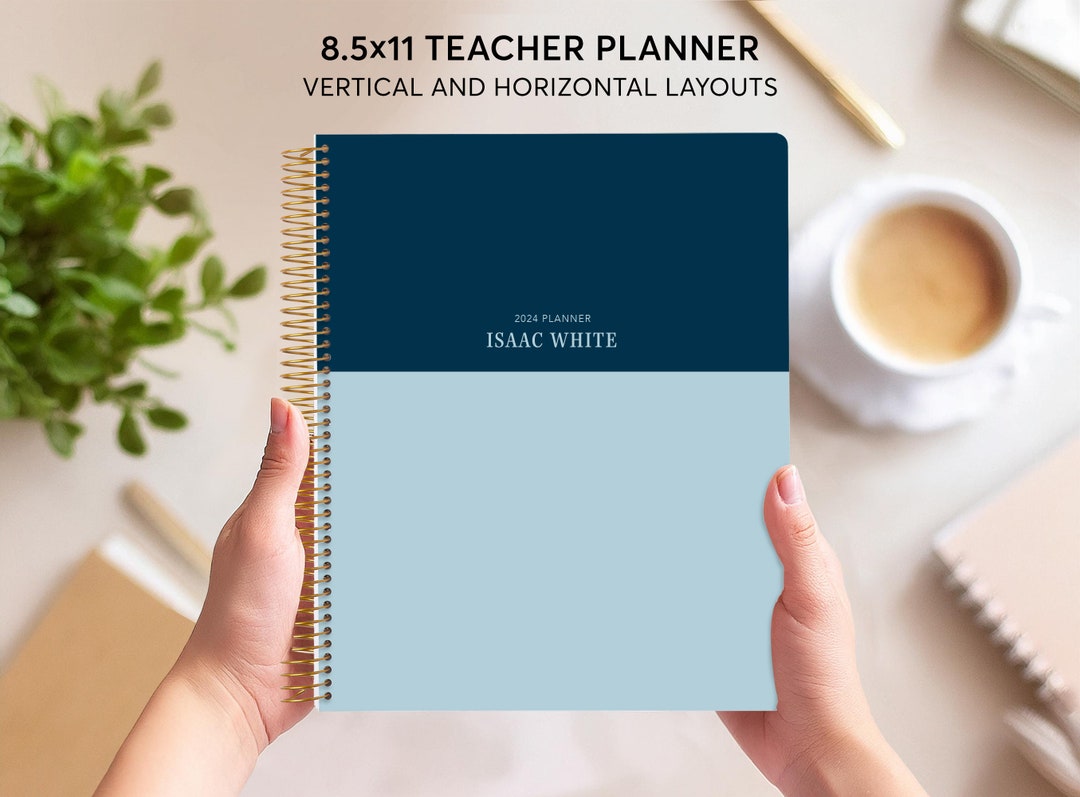 2025-2026 8.5x11 Teacher Planner for Men - Weekly Lesson Plan ...