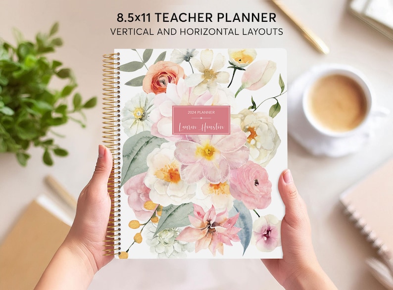 TEACHER PLANNER 2026-2027 - Vertical or Horizontal Layout 8.5x11 ...
