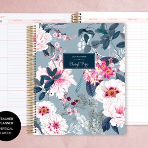 VERTICAL TEACHER PLANNER Teacher Planner 8.5x11 2024-2025 Lesson Plan ...