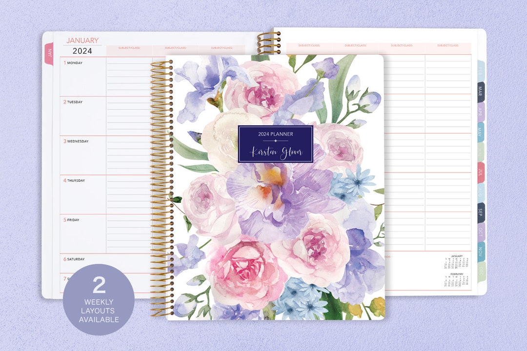 8.5x11 STUDENT PLANNER 2024-2025 Calendar Personalized Weekly Student ...