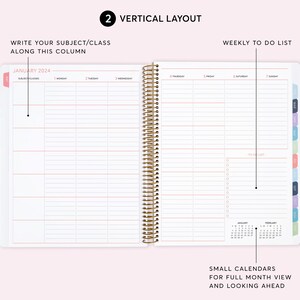 TEACHER PLANNER 2025-2026 - Vertical or Horizontal Layout 8.5x11 ...