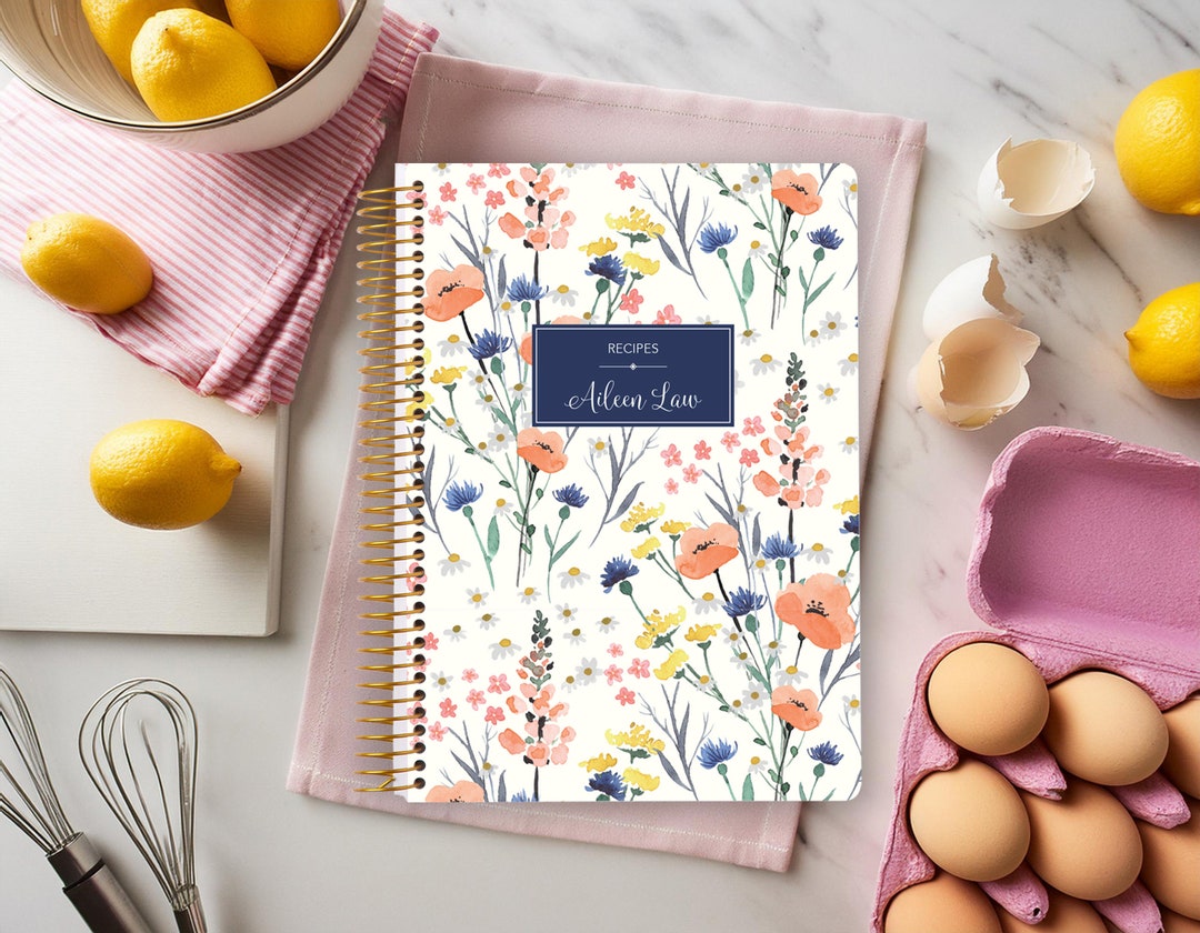 PERSONALIZED RECIPE BOOK | Custom Cookbook | Family Recipes | Blank ...