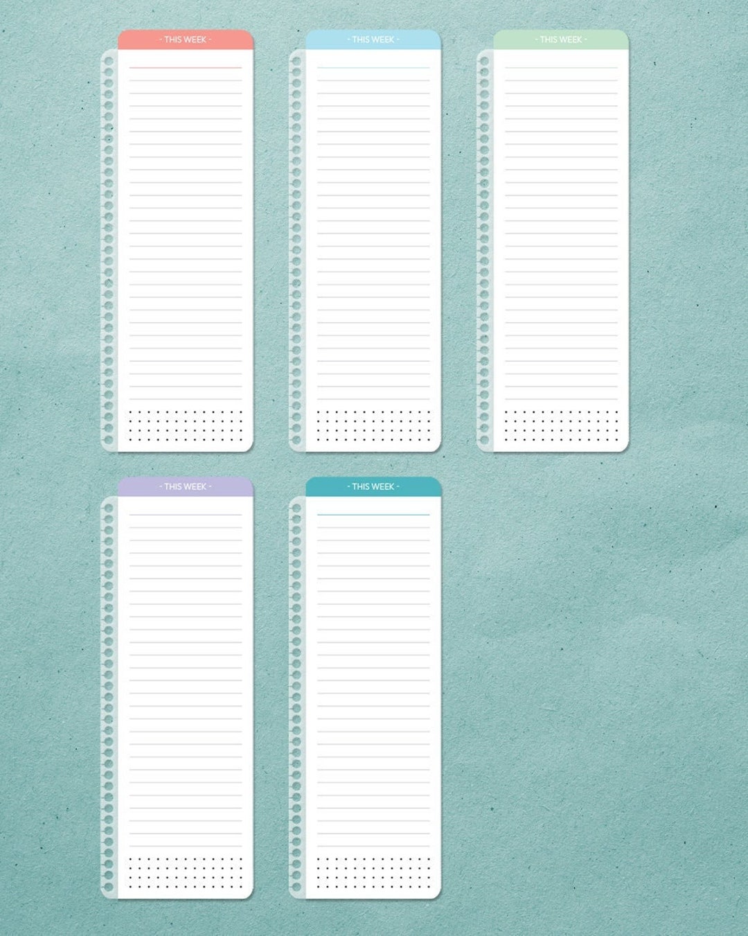 PAGEMARKER for Planner Bookmark Clip-in Page Marker Laminated Wet Erase ...