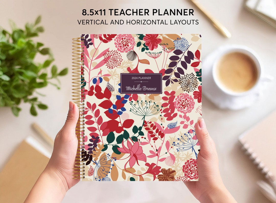 Teacher Planner 8.5x11 2024-2025 Lesson Plan Weekly Teacher Planner ...
