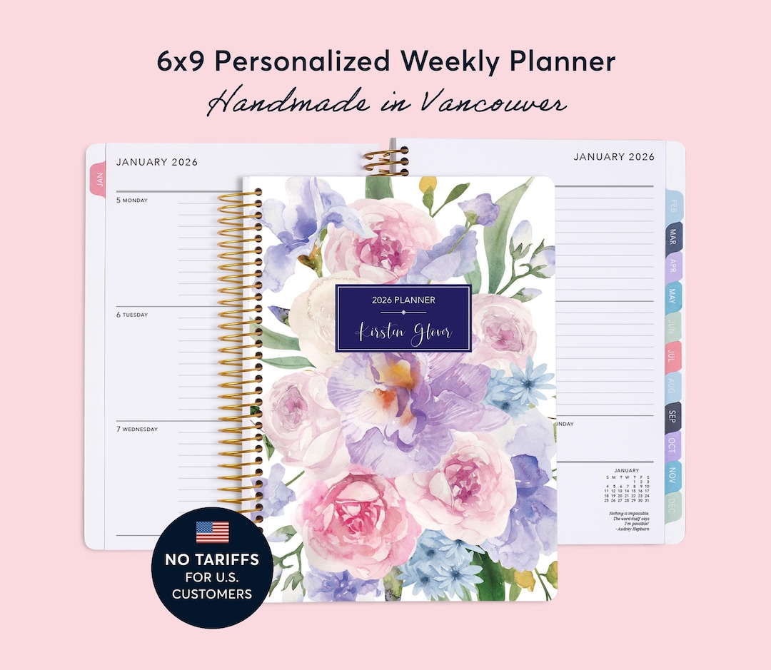 2026 Personalized Weekly Planner - Best Planner - 6x9 Weekly Planner ...