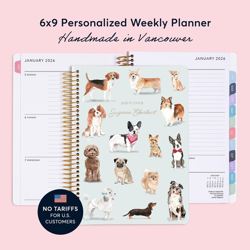 2026 Planner Dog Theme - Etsy